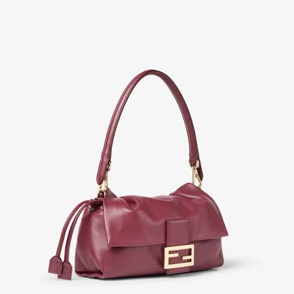 Fendi Baguette® Soft Medium Dark Red Nappa Leather Bag